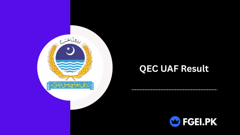 QEC UAF Result 2025 QEC Result Synopsis Thesis UAF